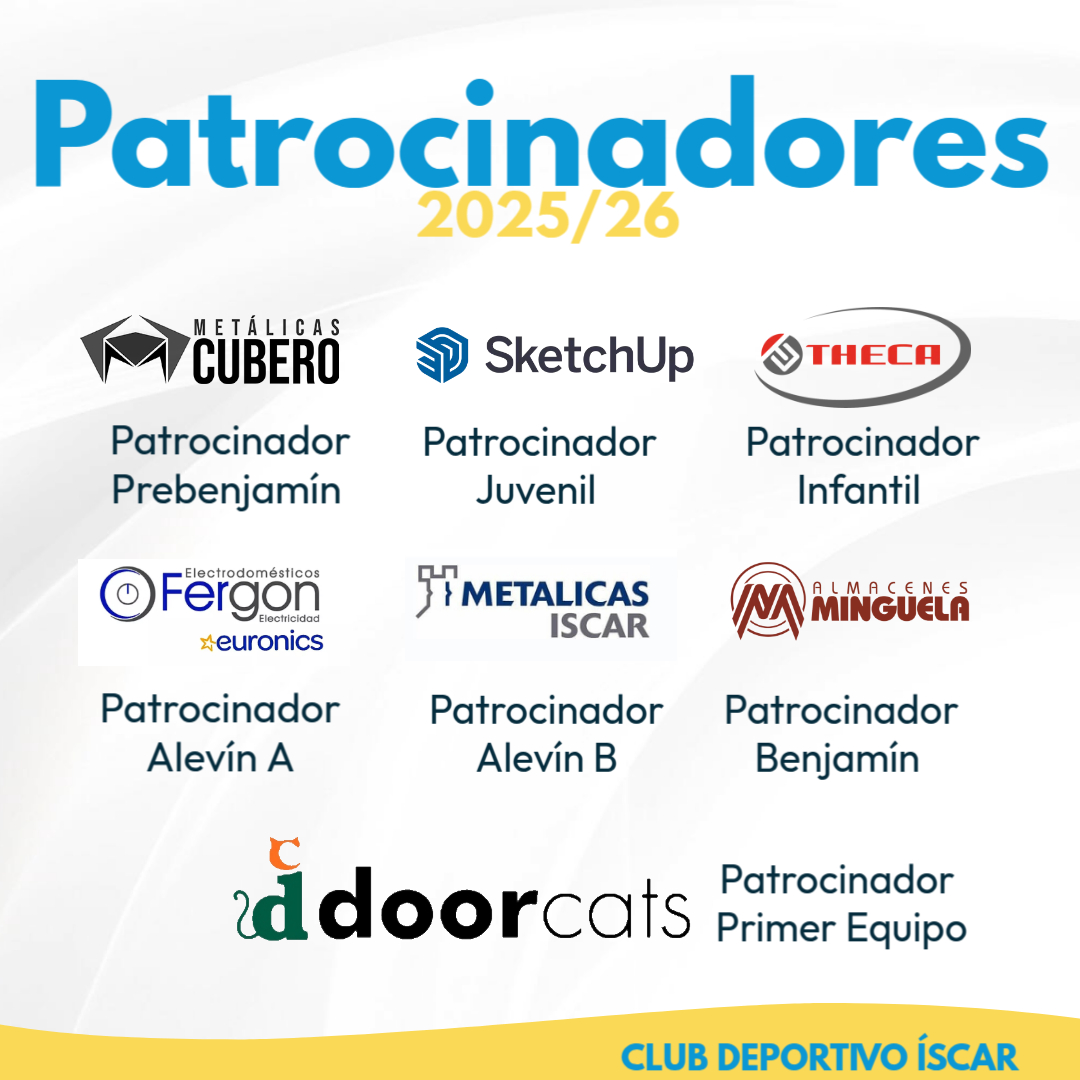 Gracias a nuestros patrocinadores 2025/26 – Club Deportivo ÍSCAR